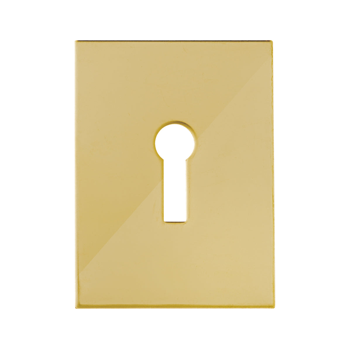 A Grade - Flat Plate - Keyhole- Adhesive - Polished Brass — Staff ...