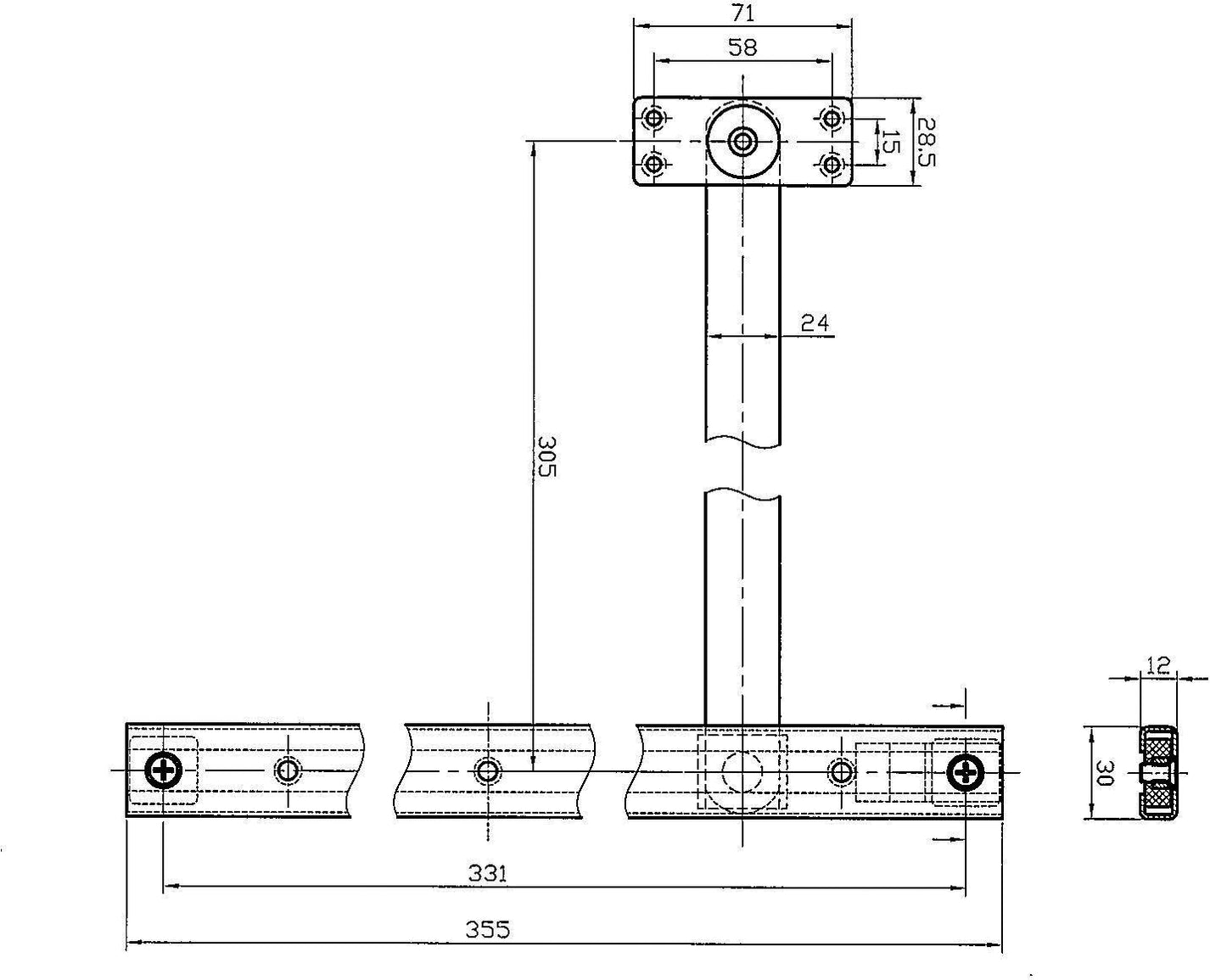 BARY Concealed Door Limiting Stay / Stop - uPVC/Timber BZP — Staff ...