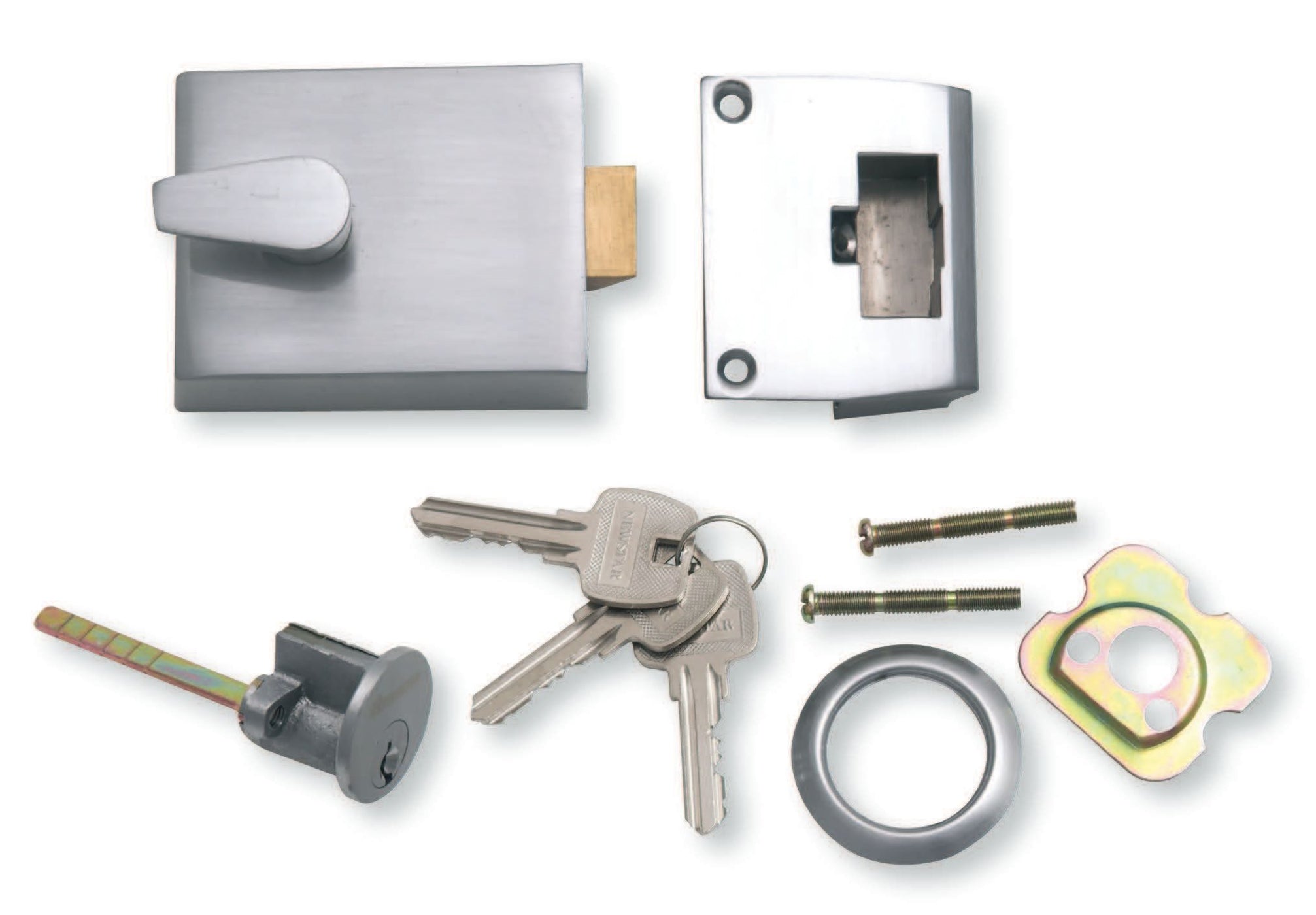 BARY Standard Night Latch Satin Chrome — Staff Ironmongery